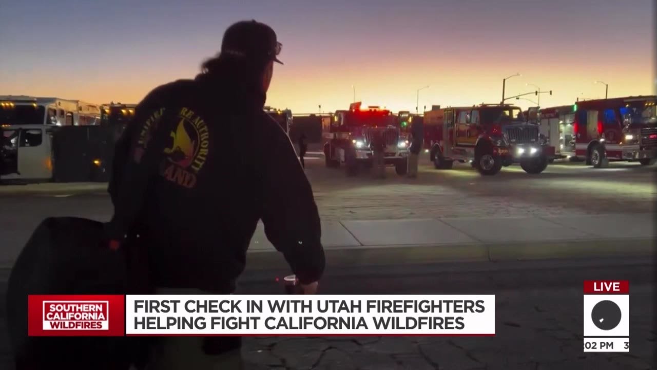 Video: First check in with Utah firefighters helping in California ...