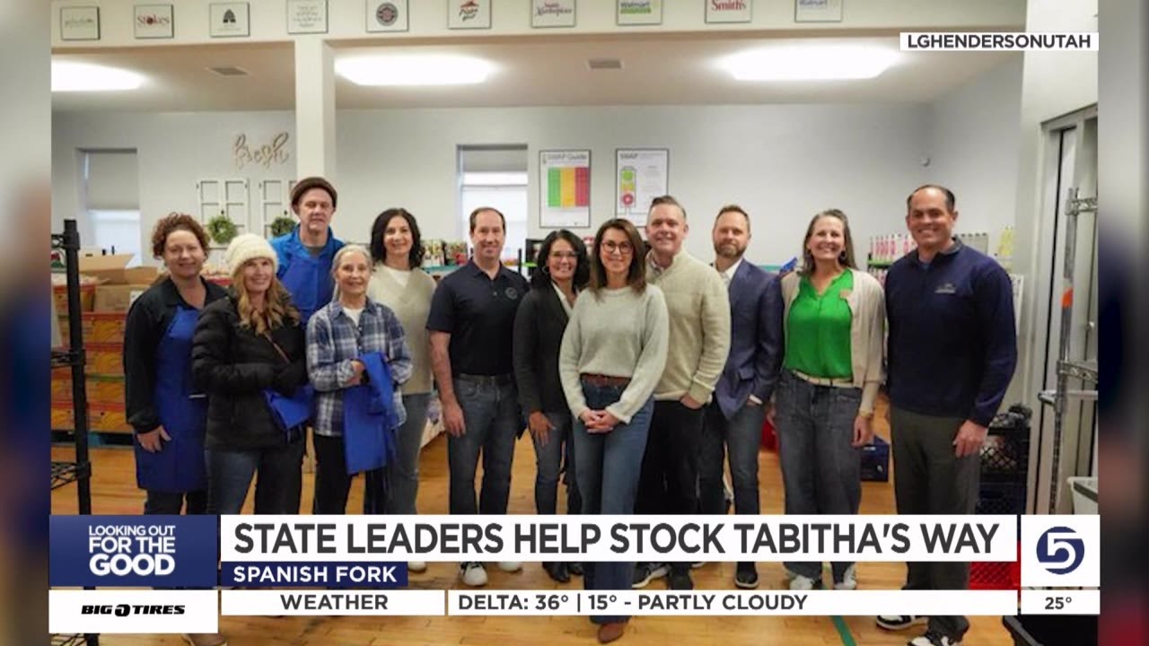 Video: Utah leaders help stock Tabitha's Way food pantry - KSLTV.com