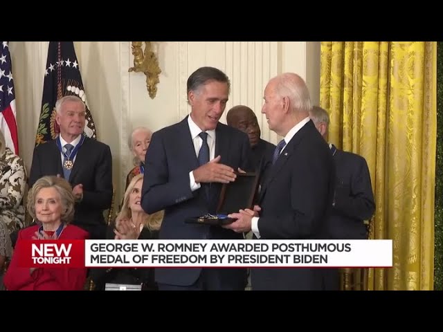 Video: Mitt Romney accepts Presidential Medal of Freedom on behalf of ...