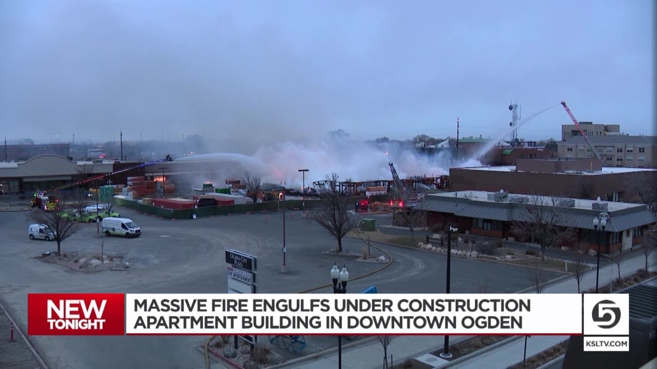 Video: Large structure fire engulfs building in Ogden - KSLTV.com