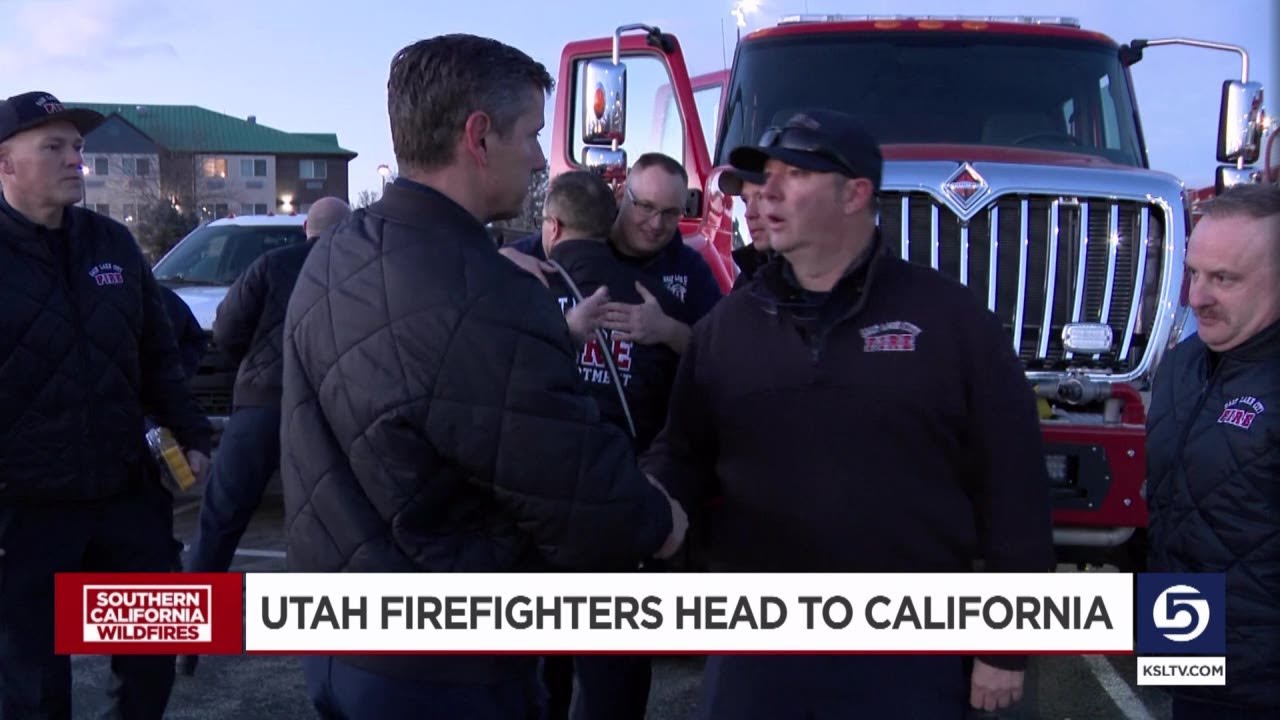 Video: Firefighters from Utah headed to help with Los Angeles fires ...