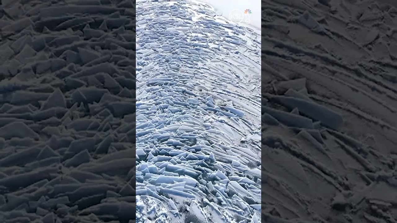 Video: Unique ice formations form at Bear Lake after frigid winds ...