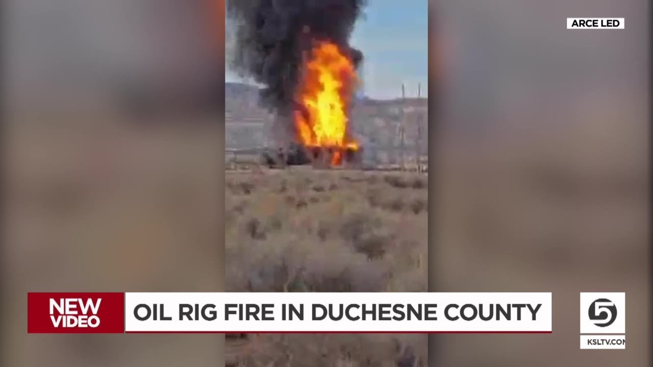 Video: Oil burying station burns in Duchesne County - KSLTV.com