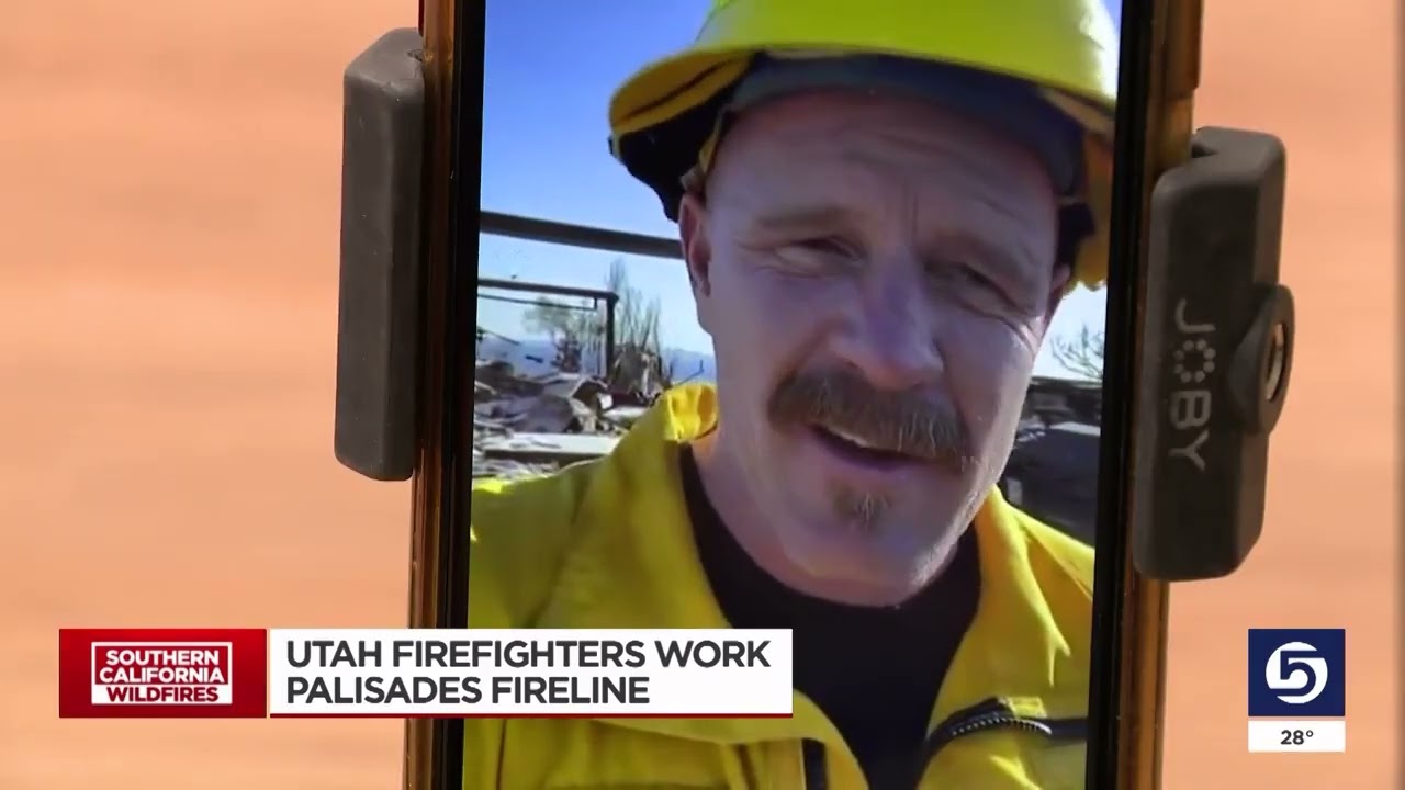 Video: Utah firefighters work Palisades Fire line - KSLTV.com