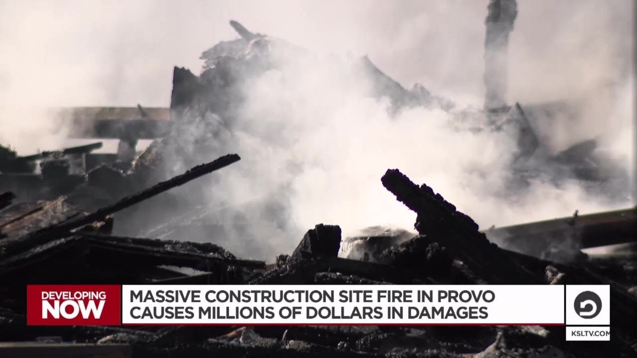 Video: Construction site fire causes power outages in Provo - KSLTV.com