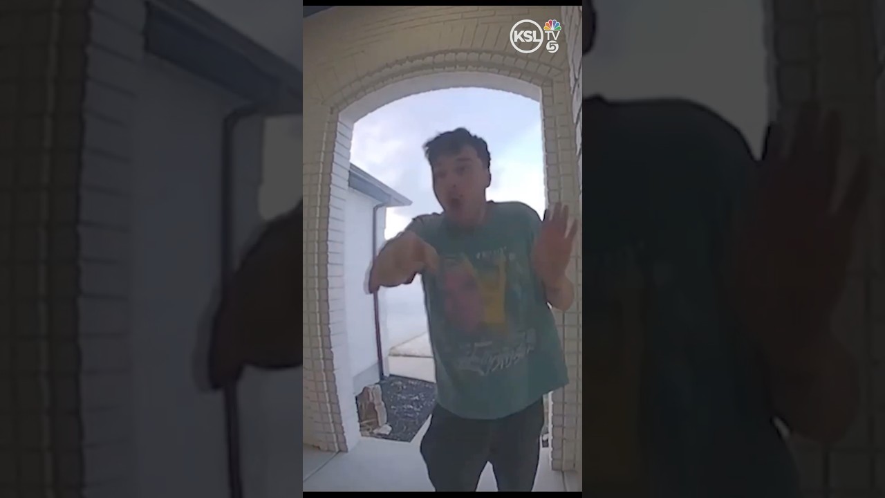 Video Doorbell Camera Captures Neighbor Reactions Of A House Fire