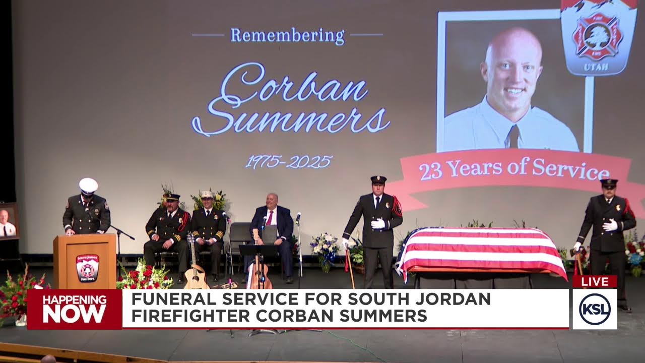 Video: Funeral service for South Jordan firefighter Corban Summers ...