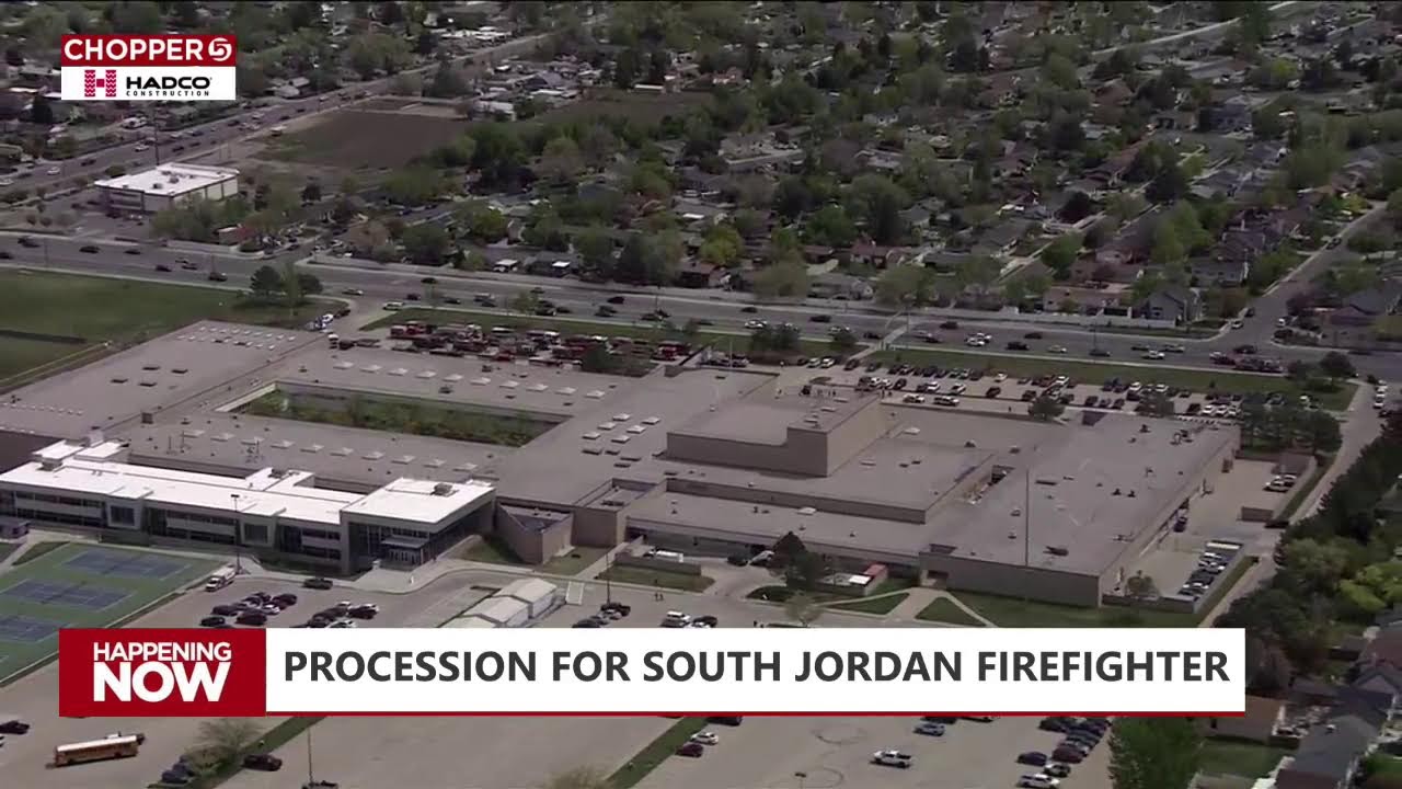 Video: Procession for South Jordan Firefighter Corban Summers - KSLTV.com