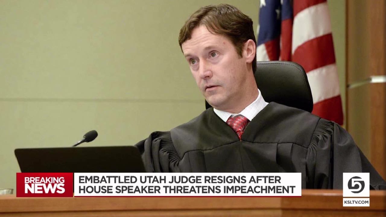 Video: Embattled Utah judge resigns after House speaker threatens ...