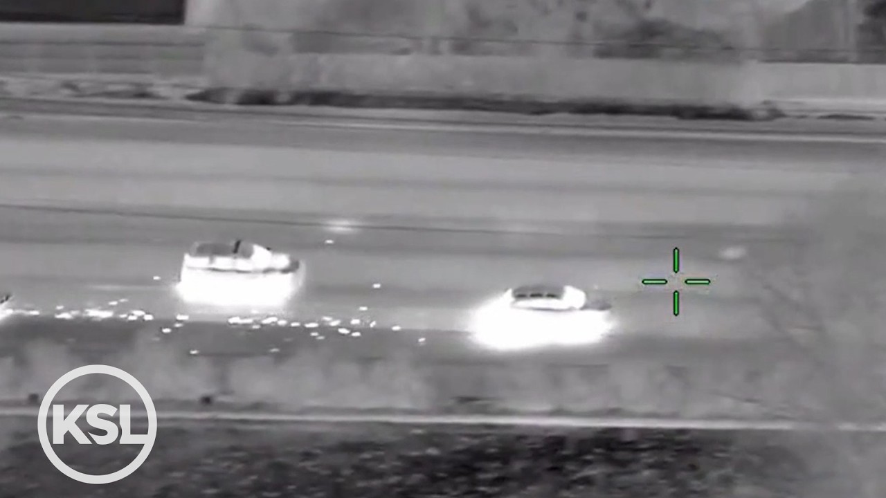 Video: POLICE CHASE: Sparks fly as Salt Lake County authorities chase a ...