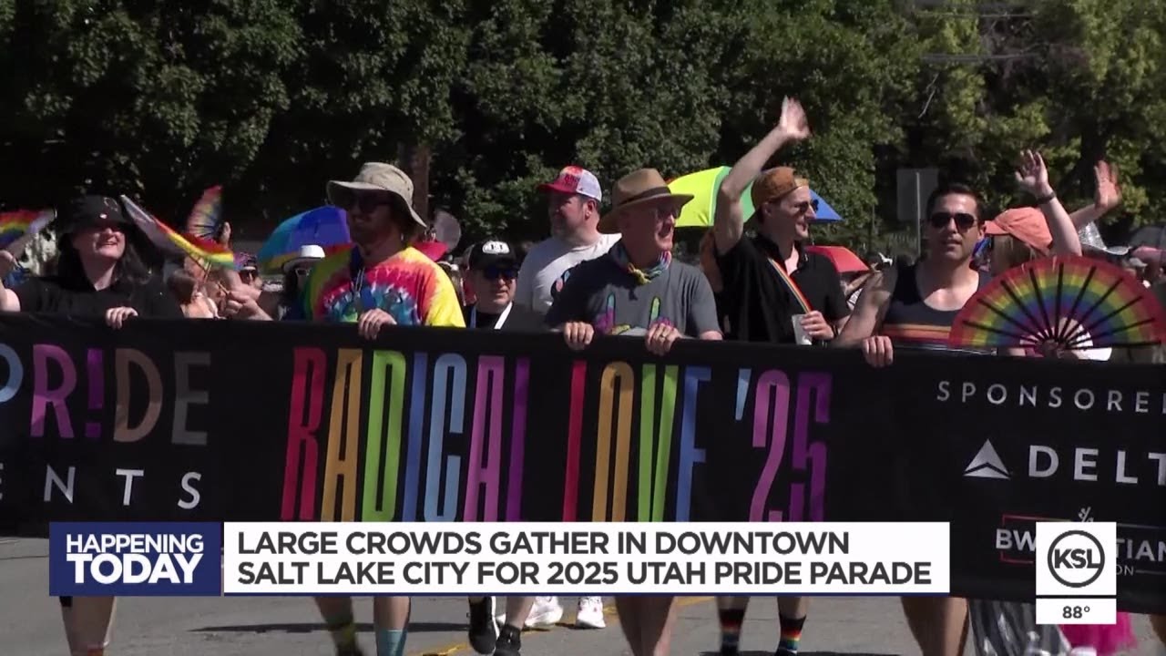 Video: Large crowds gather in downtown Salt Lake City for 2025 Utah ...