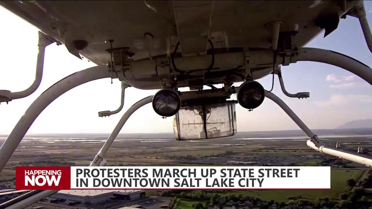 Video: Protesters march up State Street in Downtown Salt Lake City ...