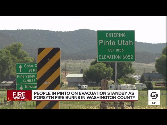 Video: People in Pinto, Utah on evacuation standby as Forsyth Fire ...