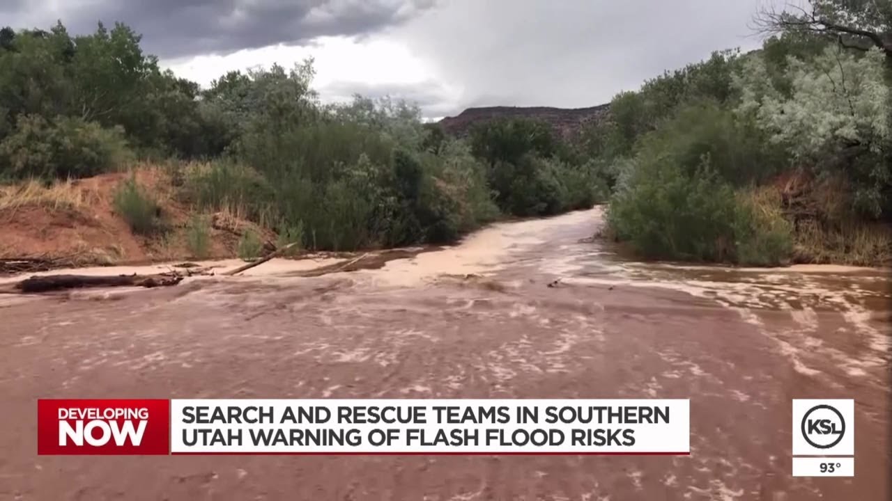 Video: Flash flood risk rises in southern Utah: hikers and campers ...