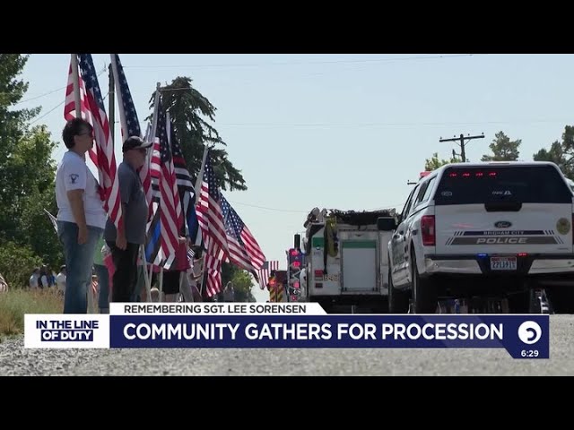 Video: Northern Utah community gathers for procession honoring fallen ...