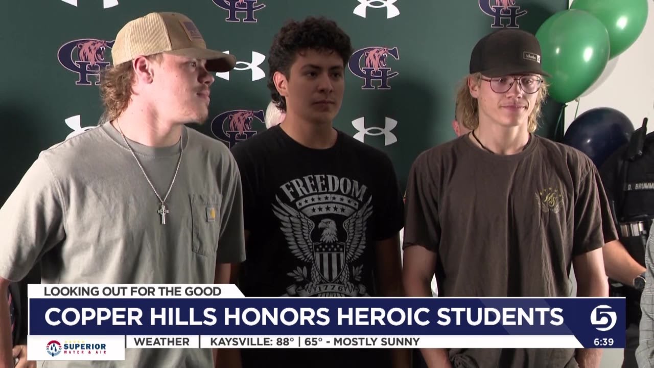 Video: Looking Out for the Good: Copper Hills students recognized after ...