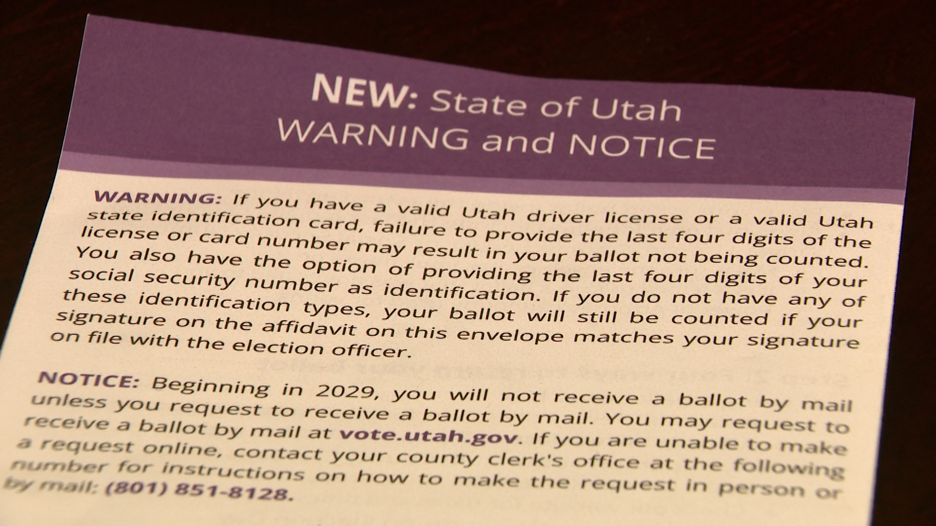 Ballot instructions cause confusion for voters in Utah County